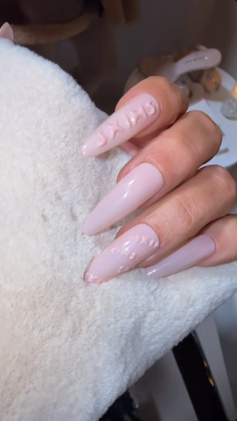 Kim Kardashian's Nude Nails Are A Nod To Her NYC SKIMS Store Launch