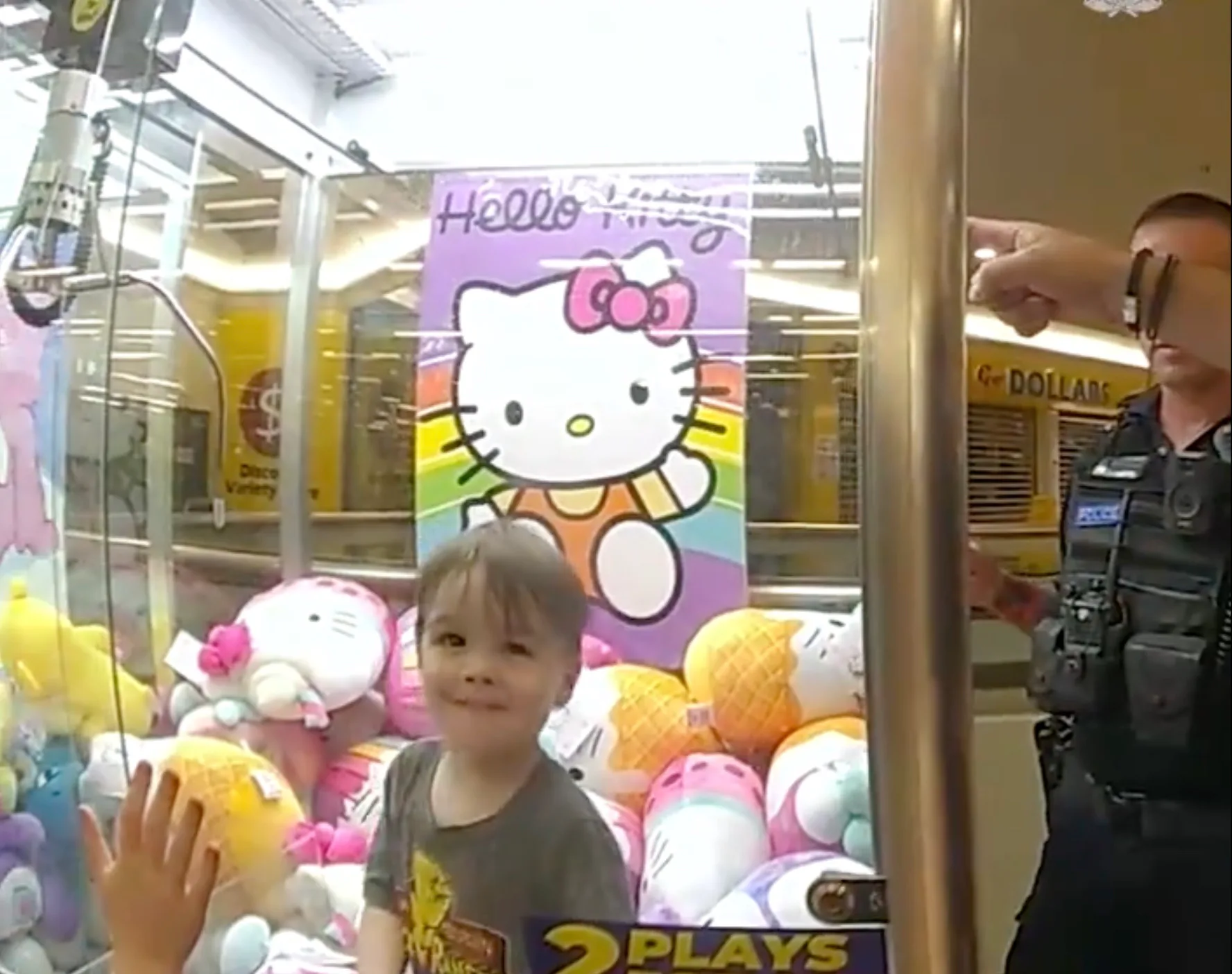 Toddler Rescued By Police After Crawling Inside Claw Machine