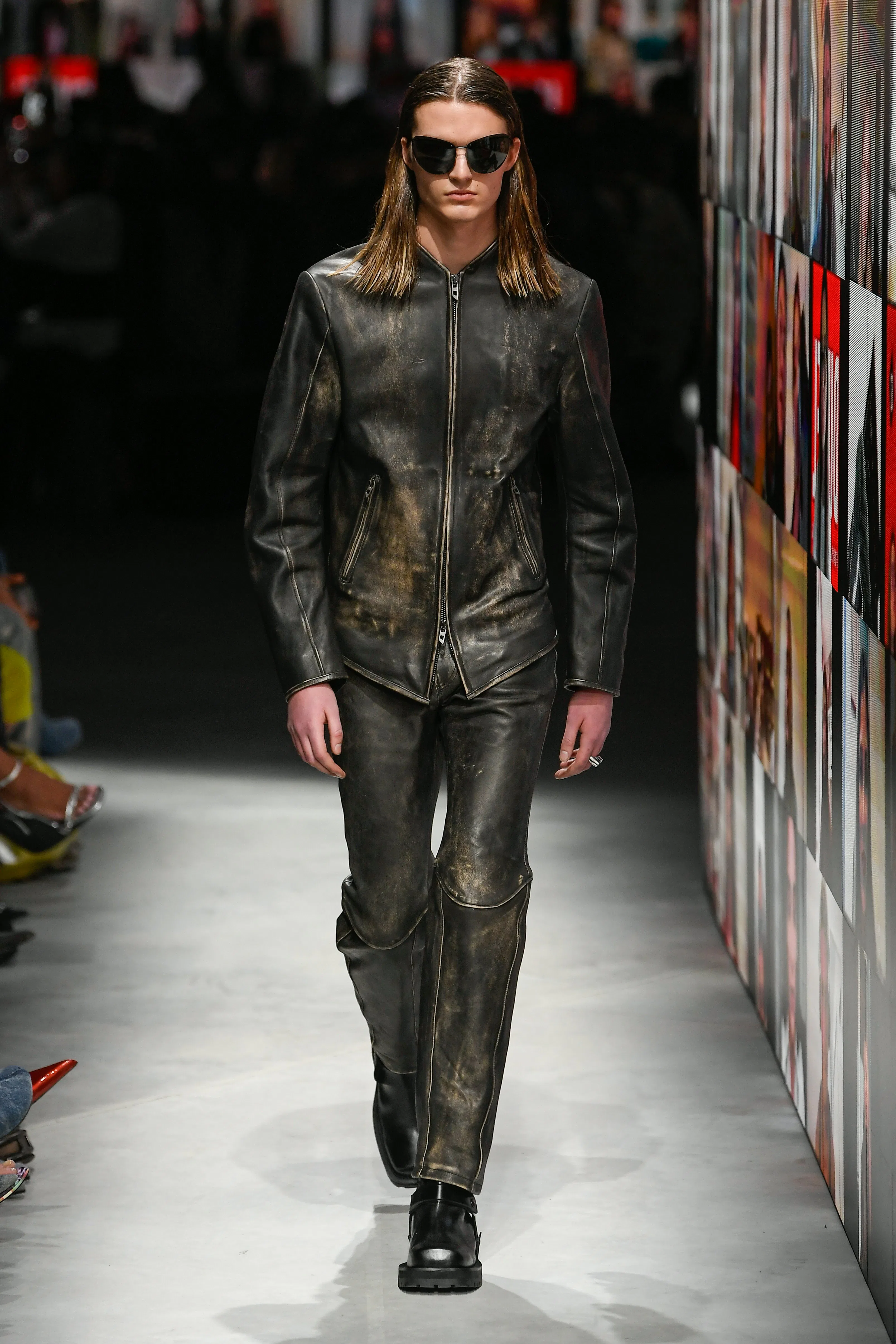 Distressed Leather Is Milan Fashion Week Fall/Winter 2024's Edgiest Trend
