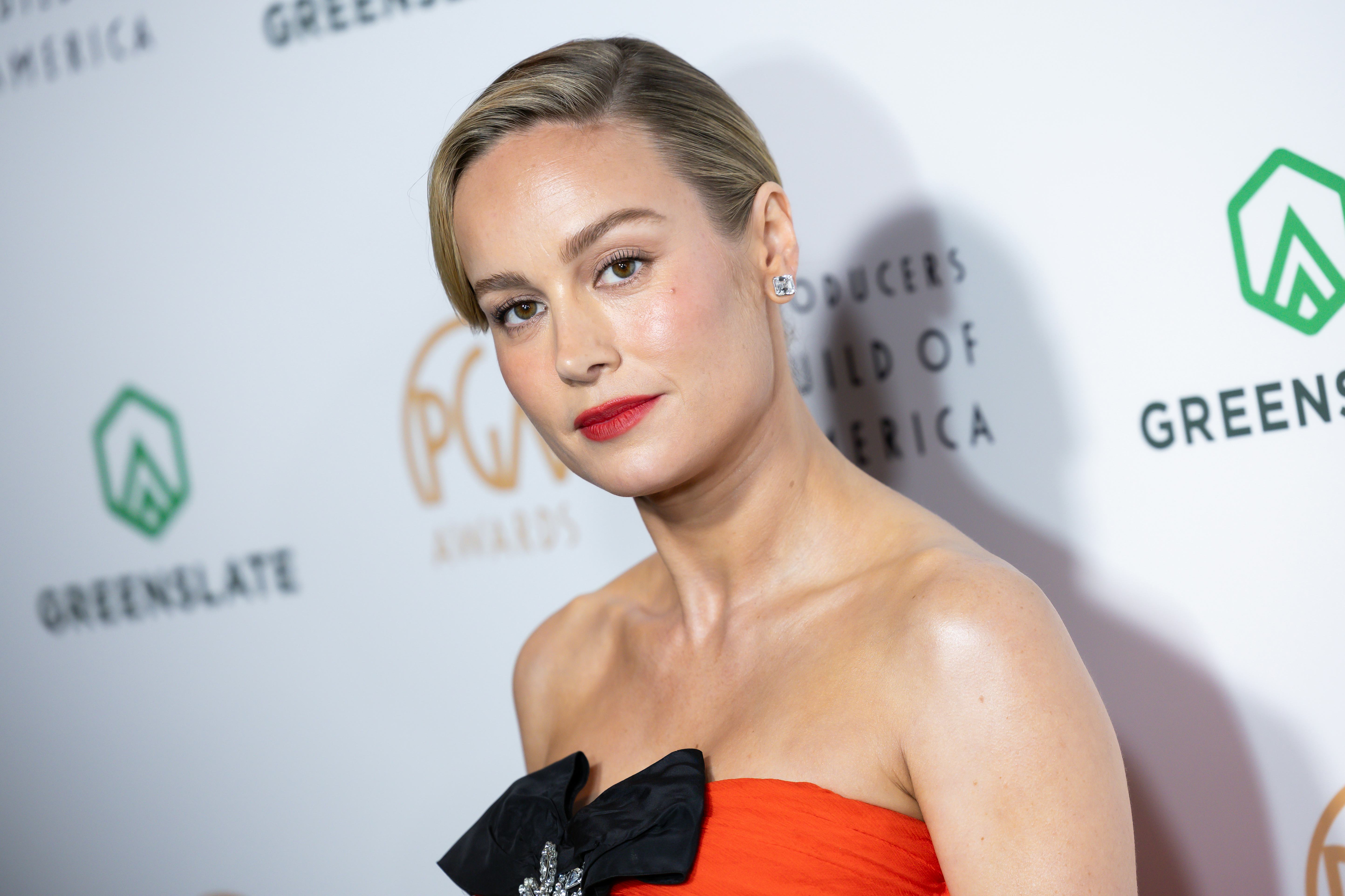 Brie Larson's Curve-Hugging Red Carpet Gown Is a Vintage Couture Gem