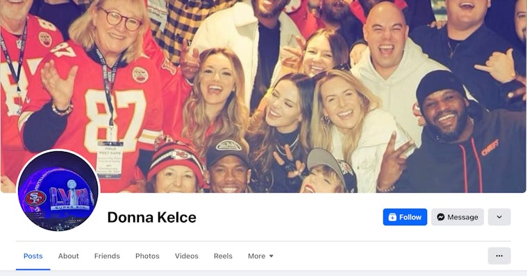 Donna Kelce's Facebook Cover Photo Includes Taylor Swift