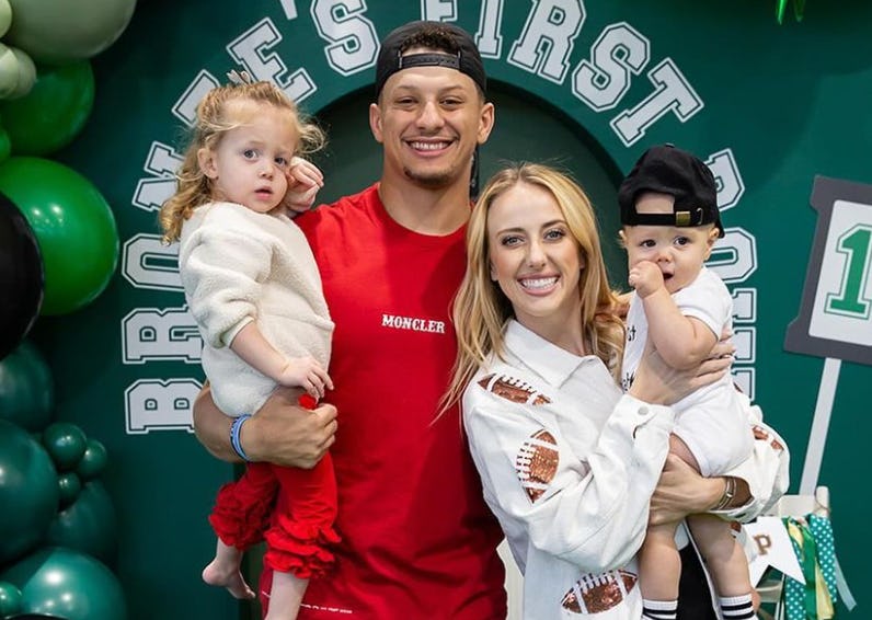 Cute Photos Of Patrick & Brittany Mahomes' Kids, Sterling & Patrick ...