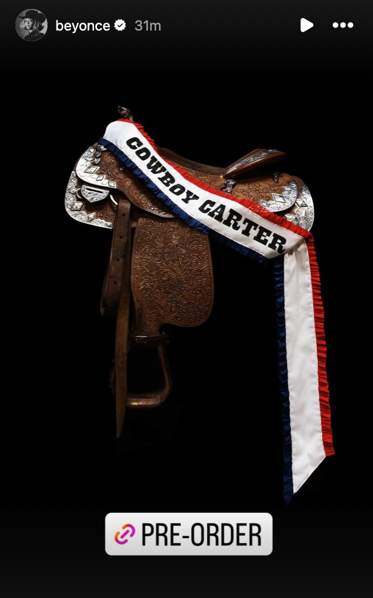 Beyoncé’s Country Album Gets Title ‘Cowboy Carter’