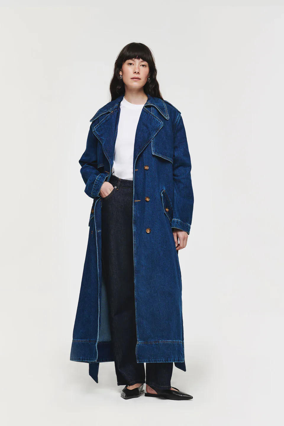 Katie Holmes’ Denim Trench Coat Is The Spring Outerwear You Didn’t Know ...