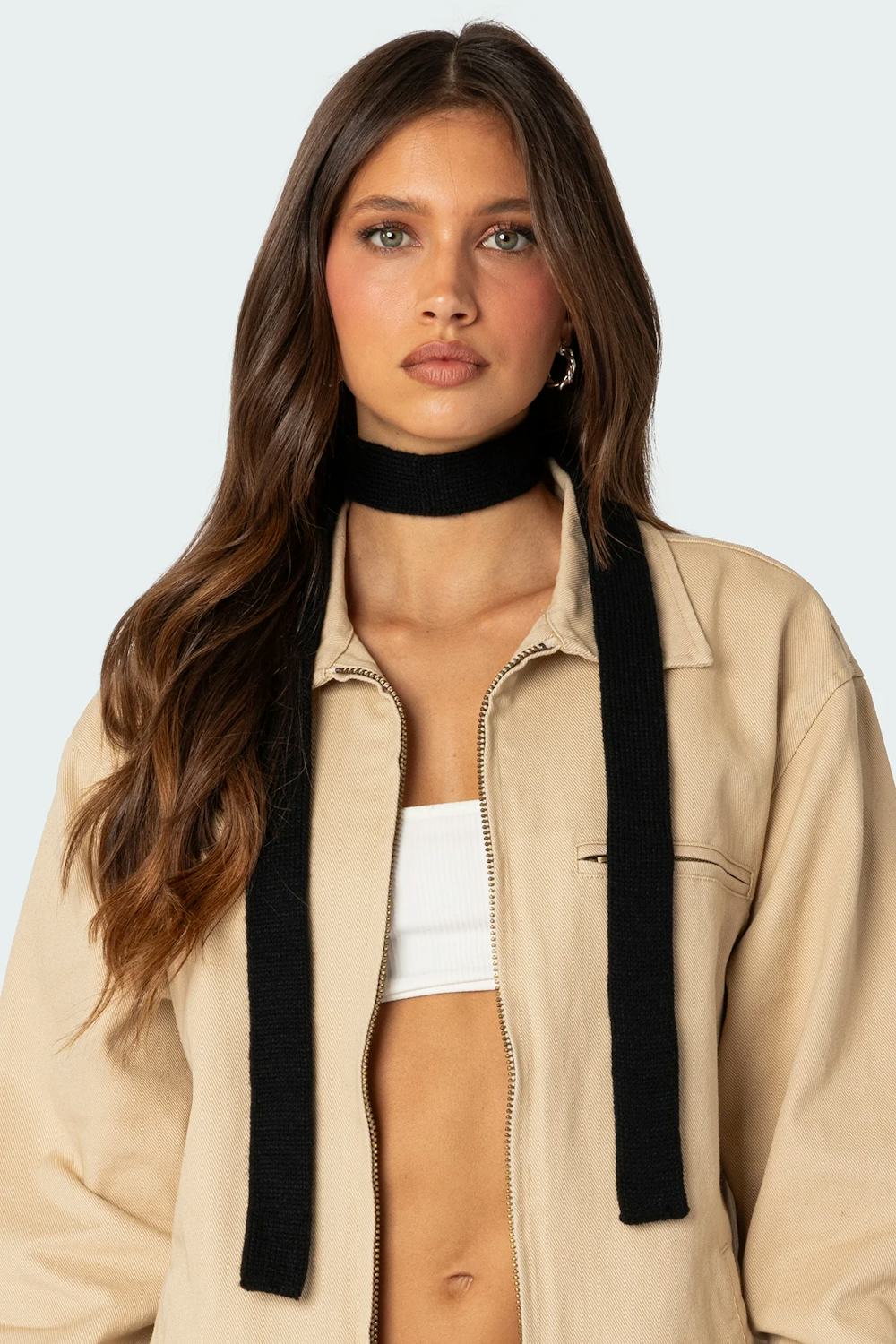 Skinny Scarf Trend Spring 2024