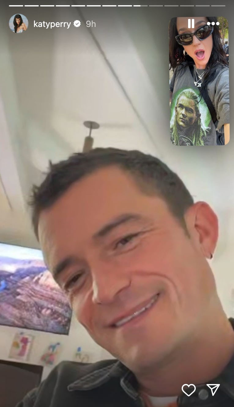 Katy Perry FaceTimed Orlando Bloom In A Legolas Shirt At Coachella
