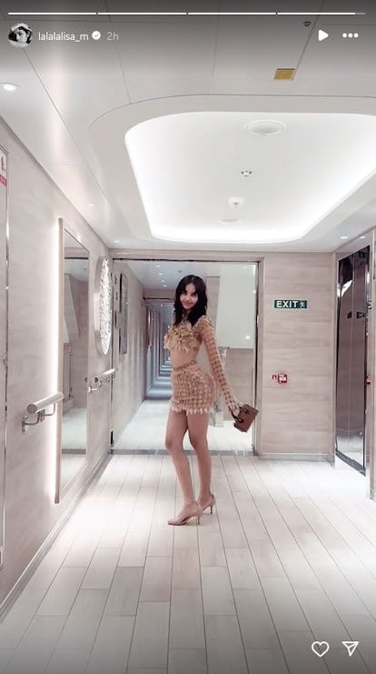 Blackpink's Lisa Wore A Crop Top & Skirt Set Made From Garbage