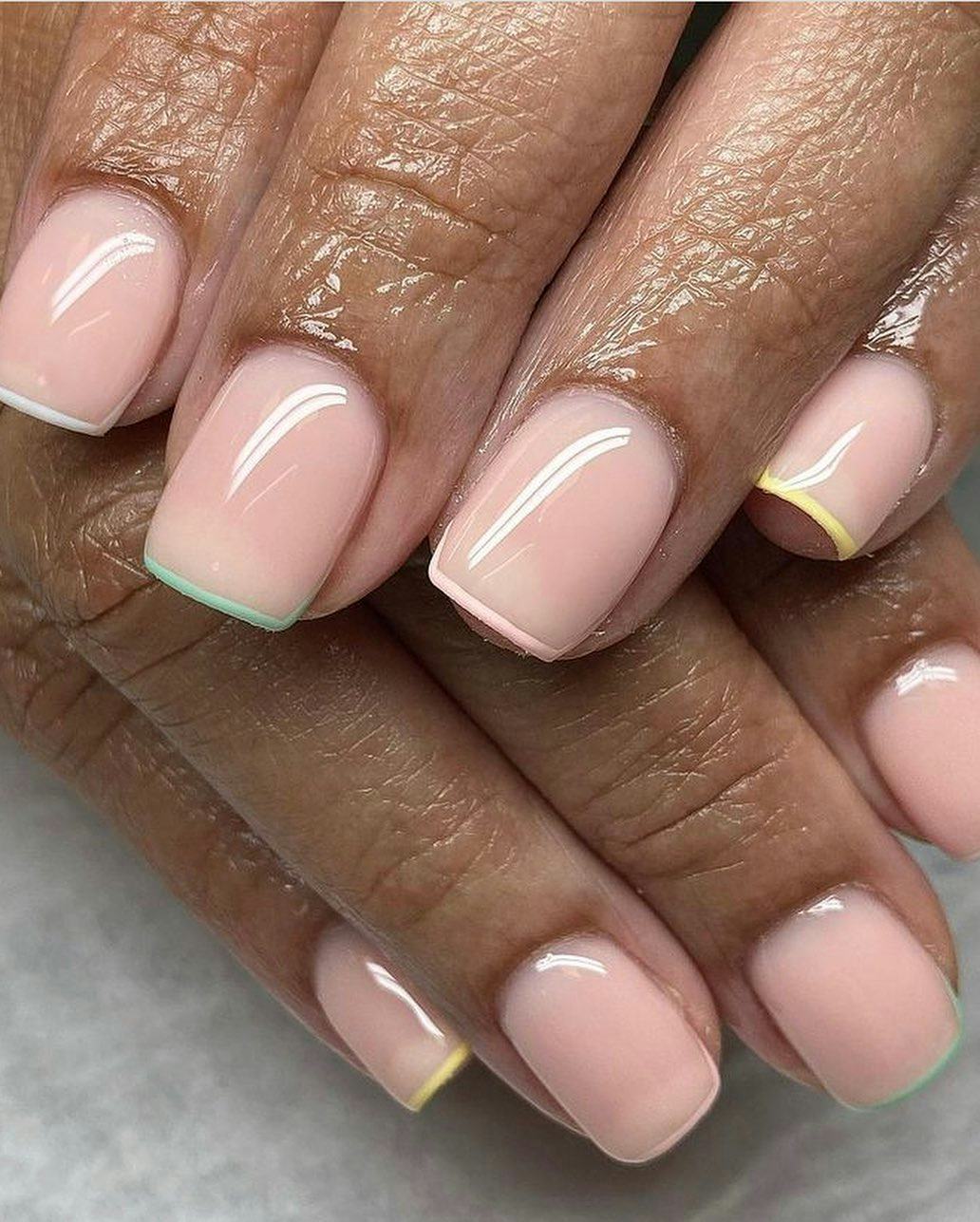 16 Rainbow French Tip Nail Ideas For The Most Colorful Manicure