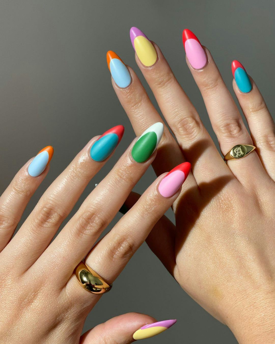 16 Rainbow French Tip Nail Ideas For The Most Colorful Manicure