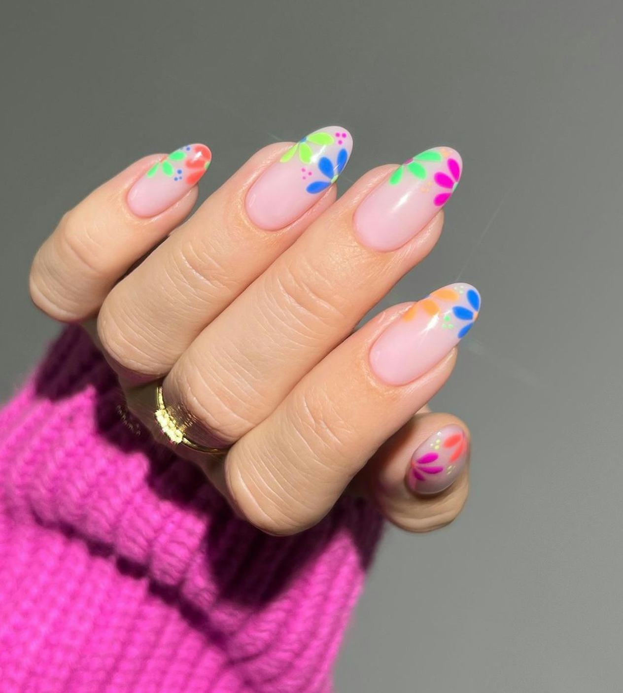 16 Rainbow French Tip Nail Ideas For The Most Colorful Manicure