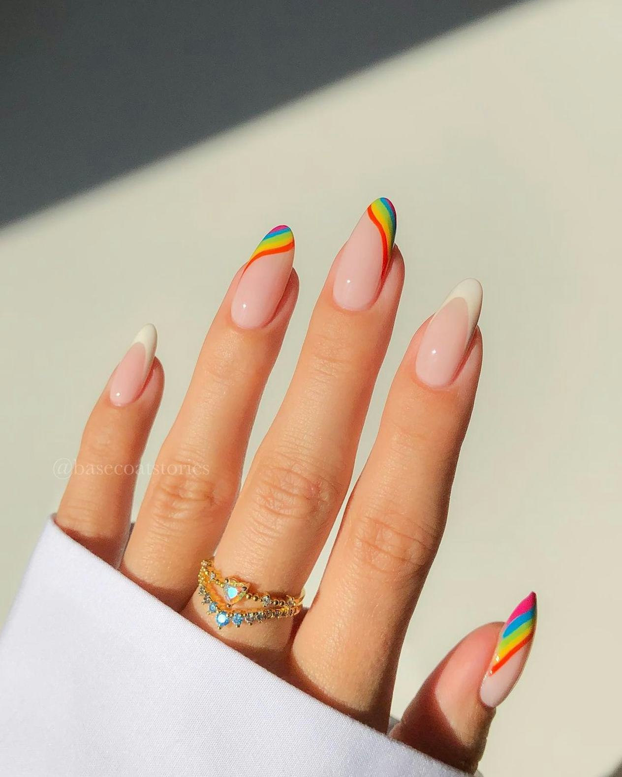 16 Rainbow French Tip Nail Ideas For The Most Colorful Manicure