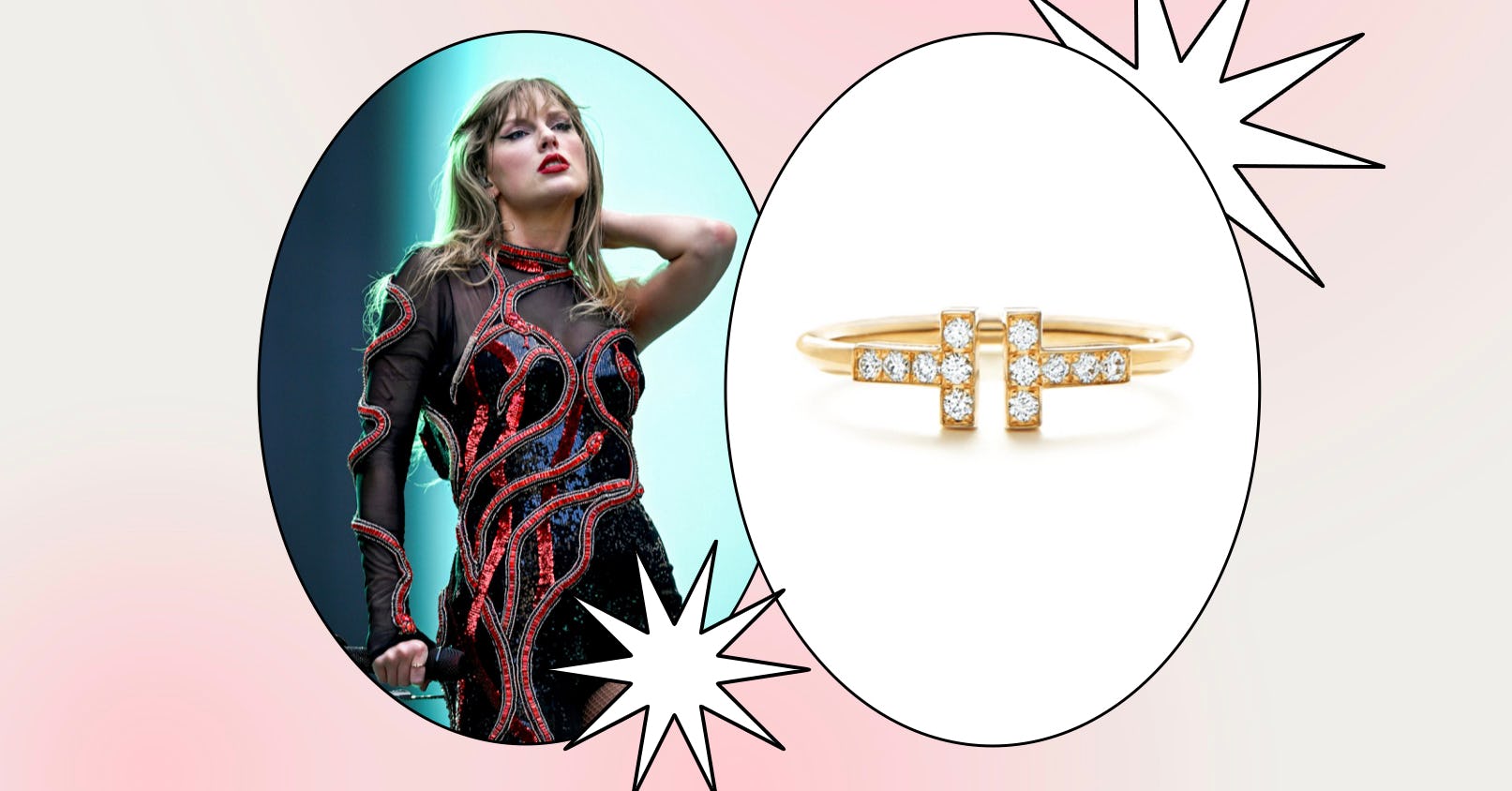 Taylor Swift Wore A Double-T Diamond Ring On Stage & It's