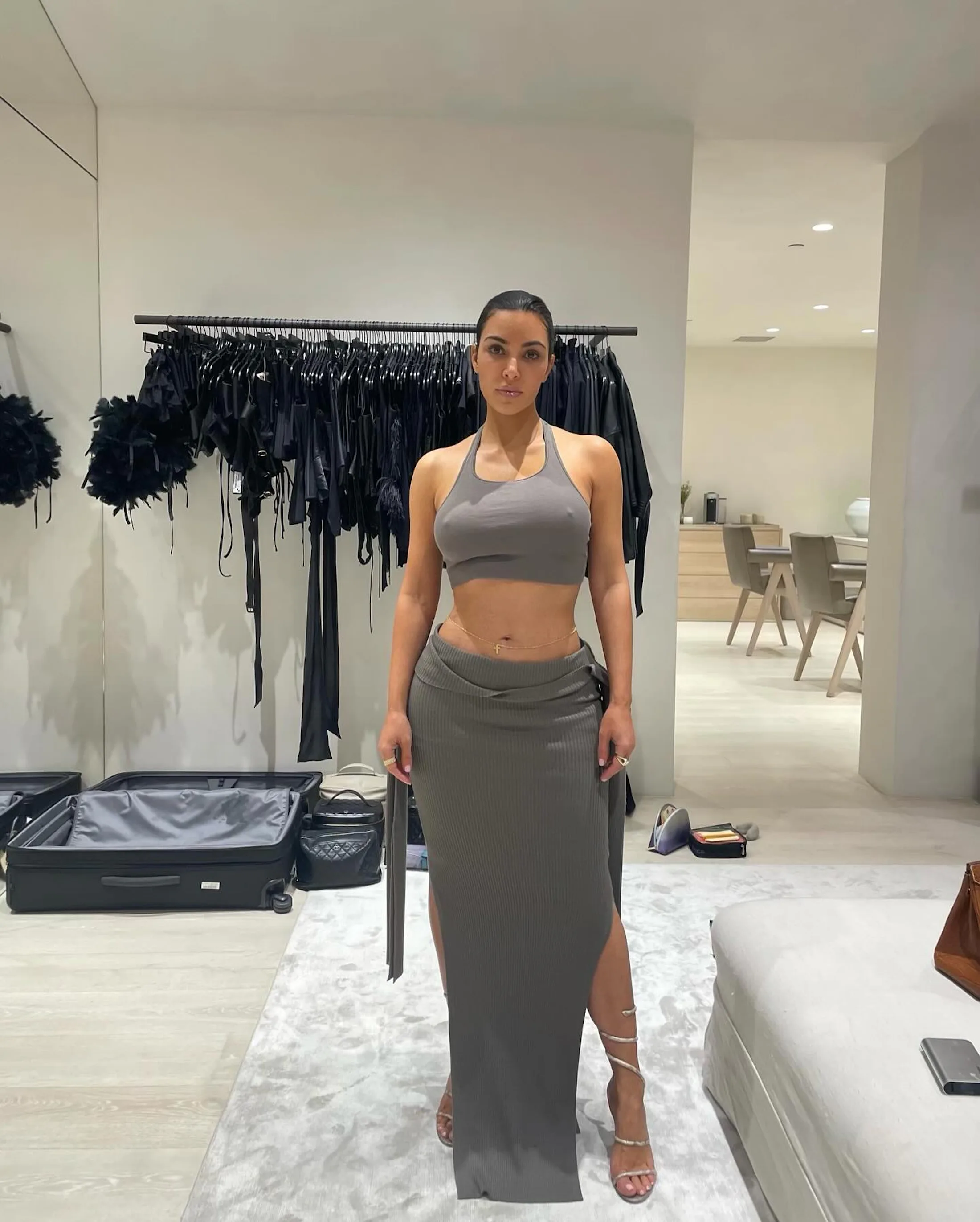 Kim Kardashian Is Obsessed With Wearing Bras As Shirts RN