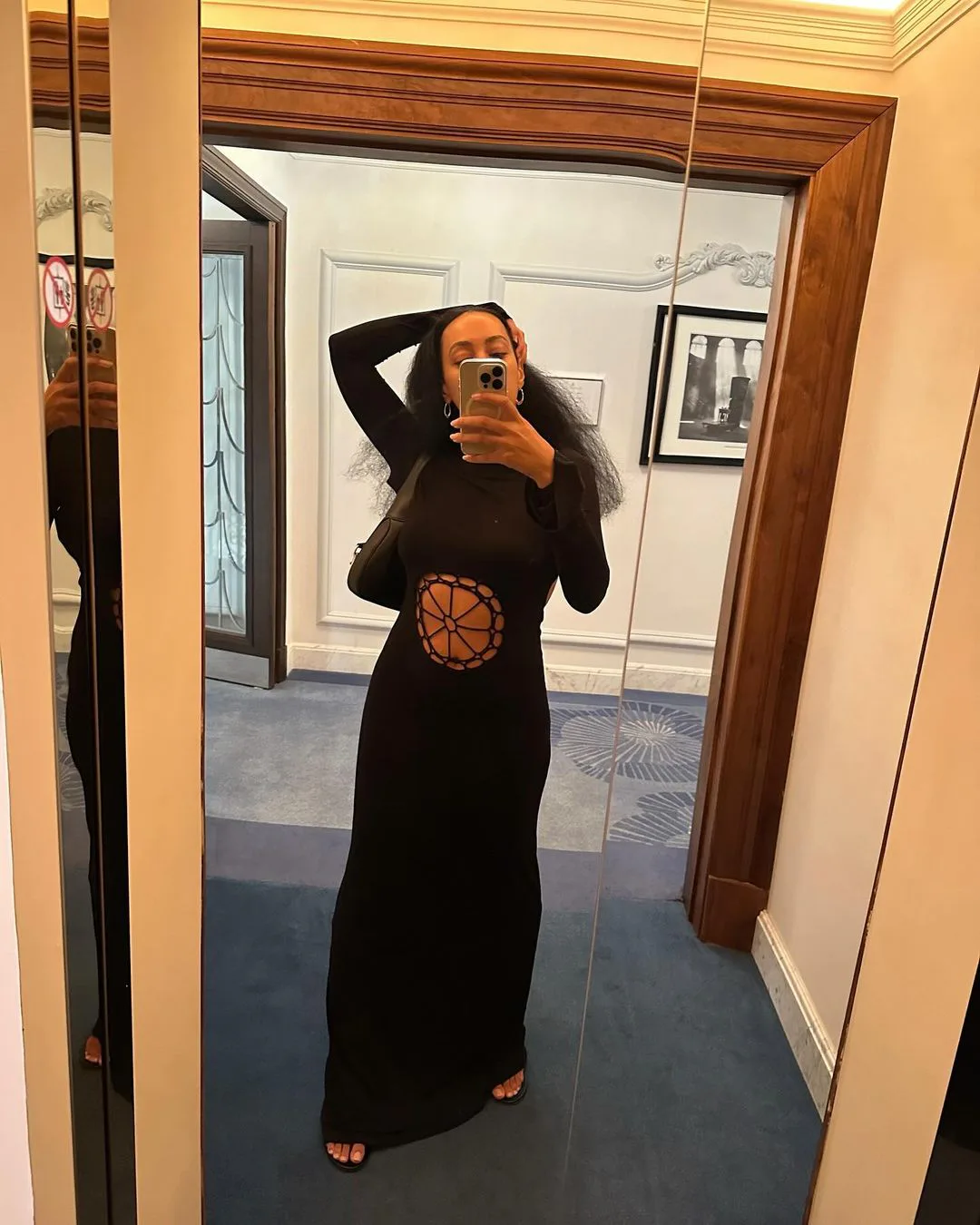 Solange Knowles Goes Braless In a Naked Fishnet Dress