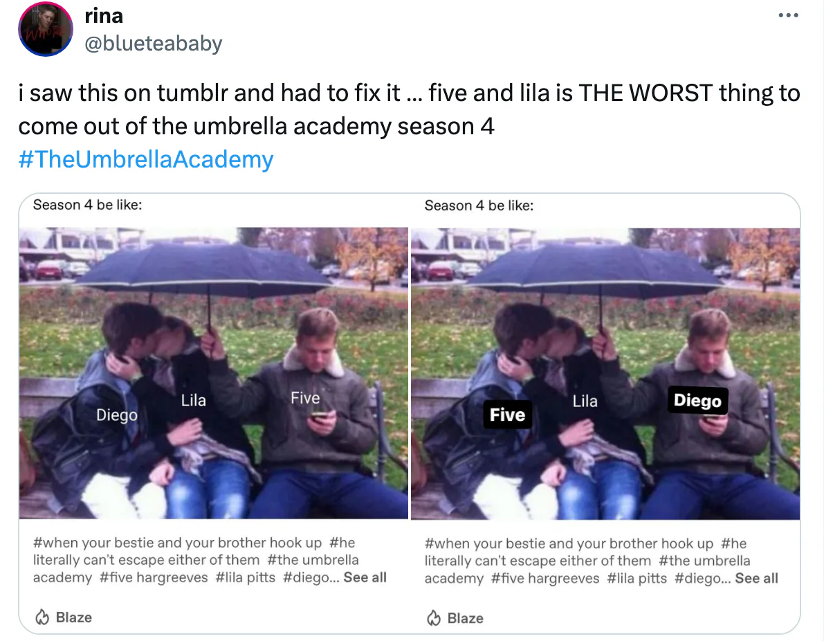 'Umbrella Academy' Fans Hate Season 4's Five & Lila Relationship