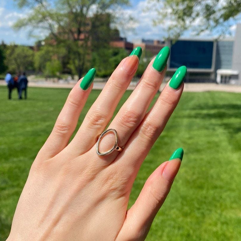 10 Homecoming Nail Ideas With A Brat Autumn Twist