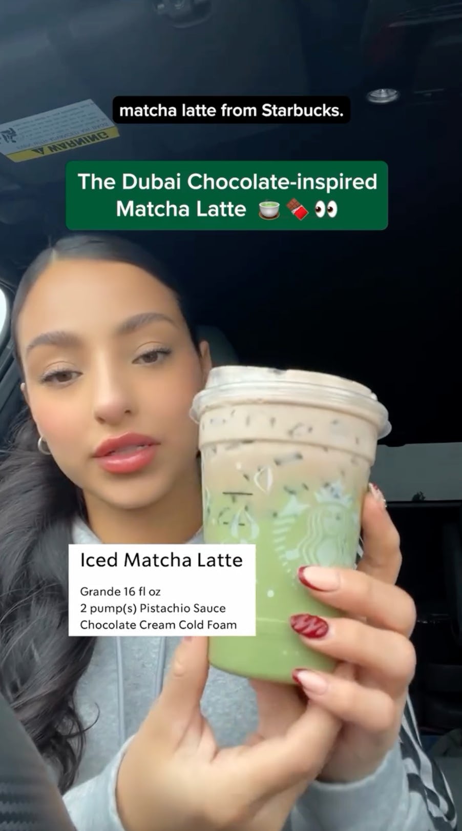 I Tried Starbucks' Secret Dubai Chocolate Bar Pistachio Matcha