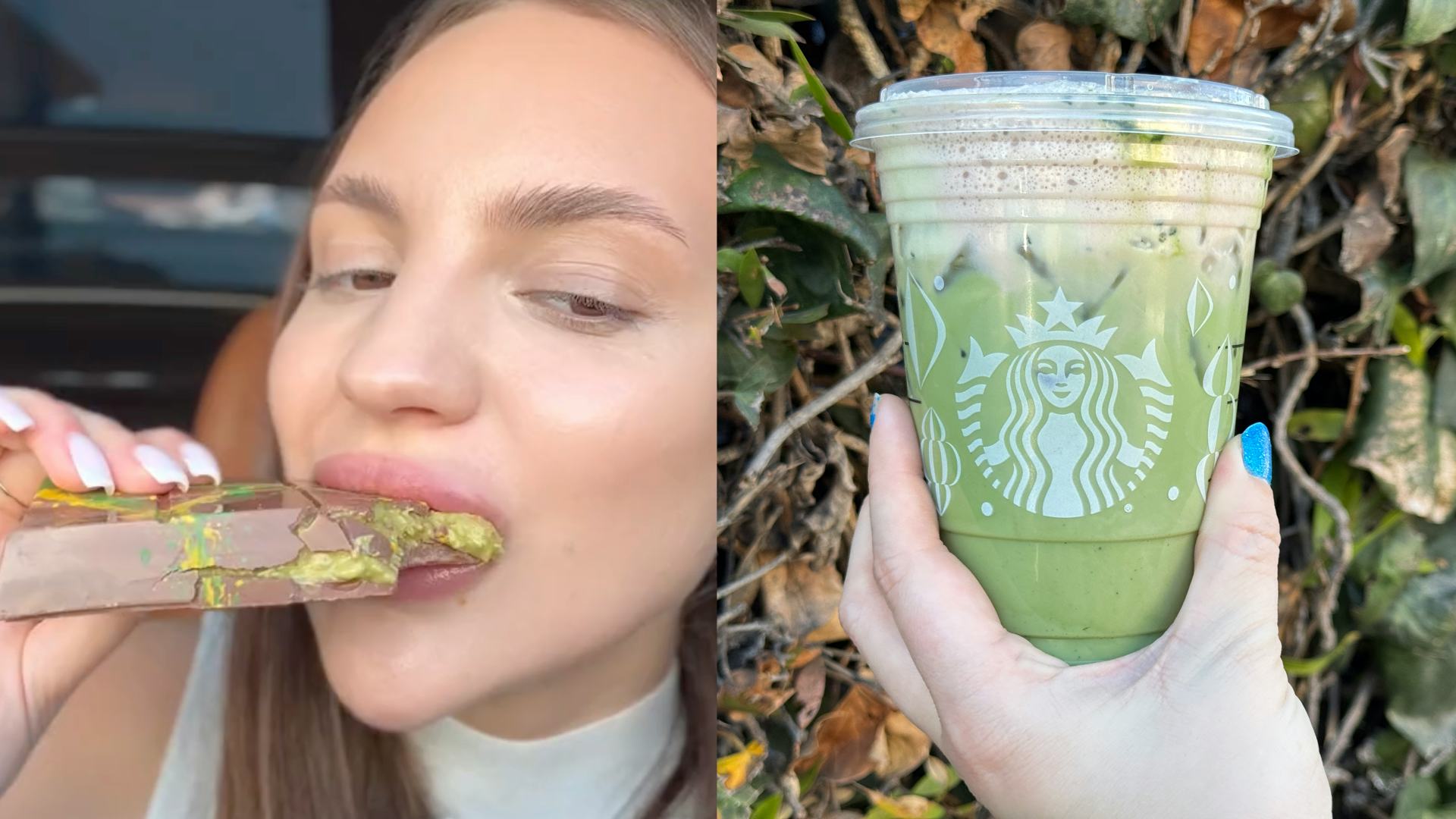 I Tried Starbucks' Secret Dubai Chocolate Bar Pistachio Matcha