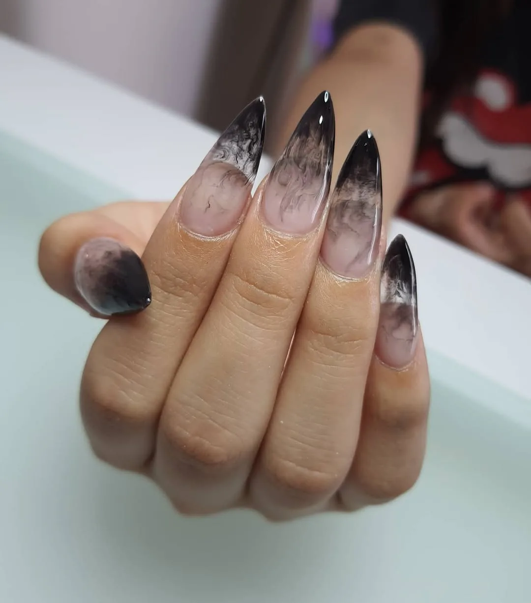 The "Smoke Nail" Trend Brings 'Practical Magic' Energy To Your Mani