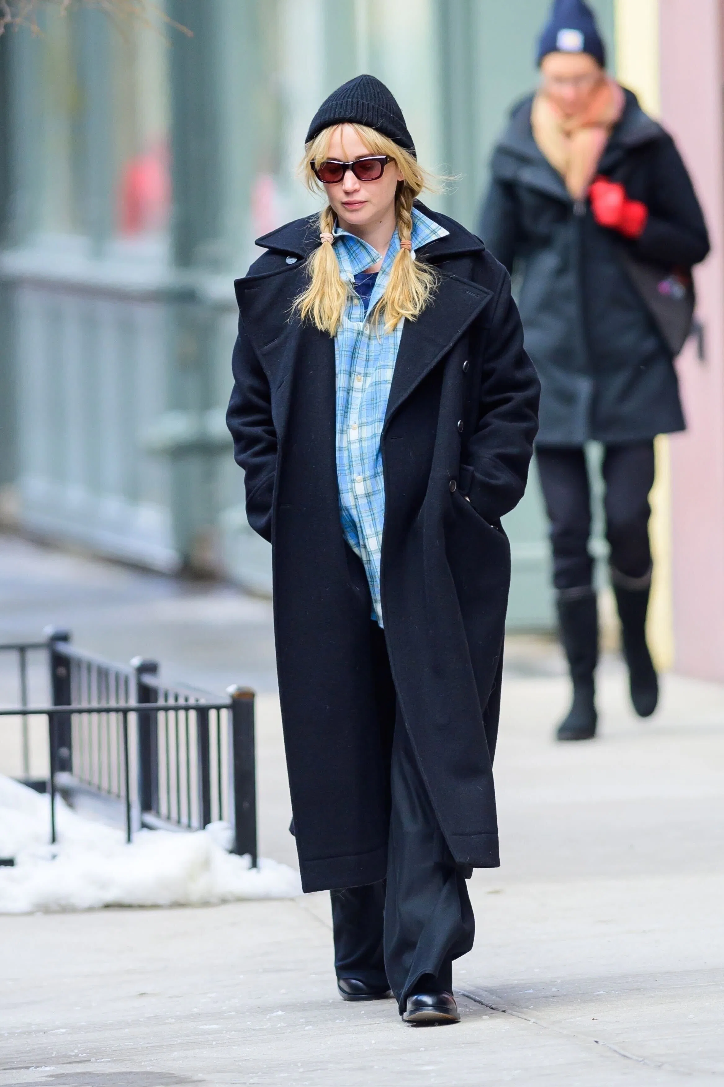 Jennifer Lawrence's Pigtail Braids & Bangs Are Stylish At Any Age