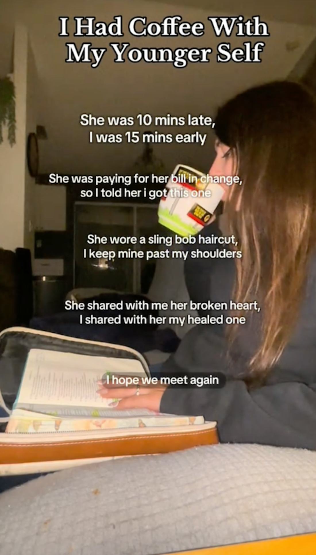 TikTok's "Meeting Your Younger Self For Coffee," Explained