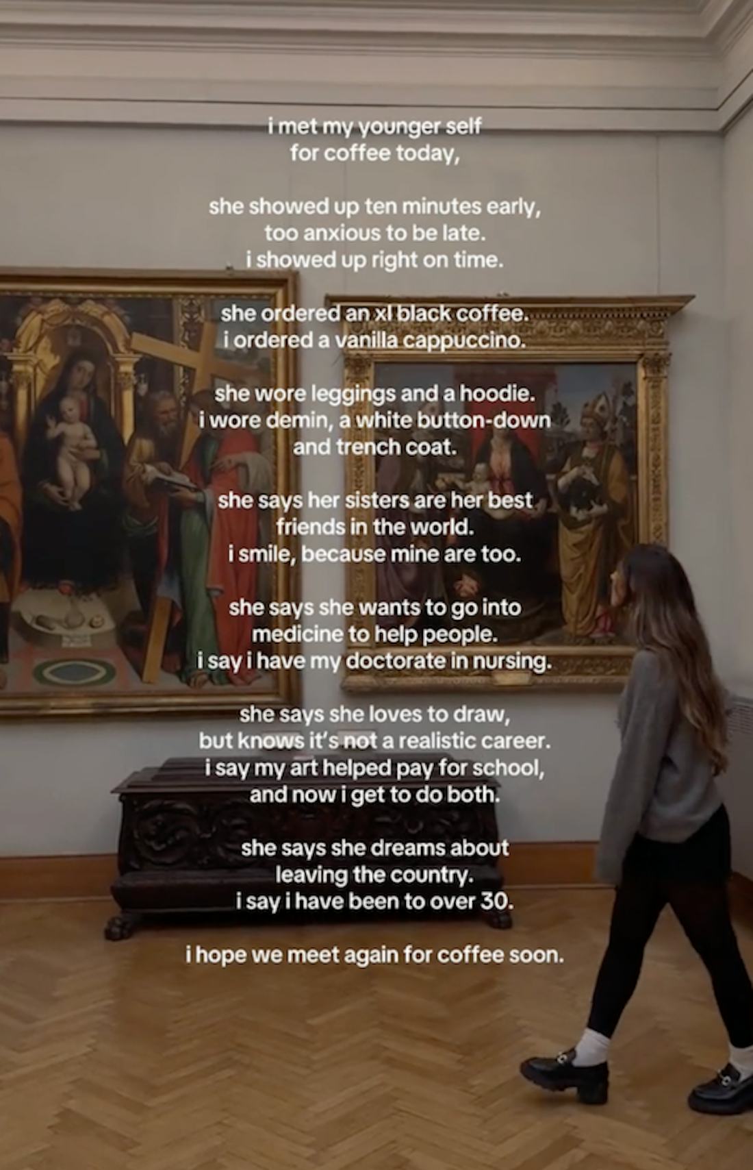 TikTok's "Meeting Your Younger Self For Coffee," Explained