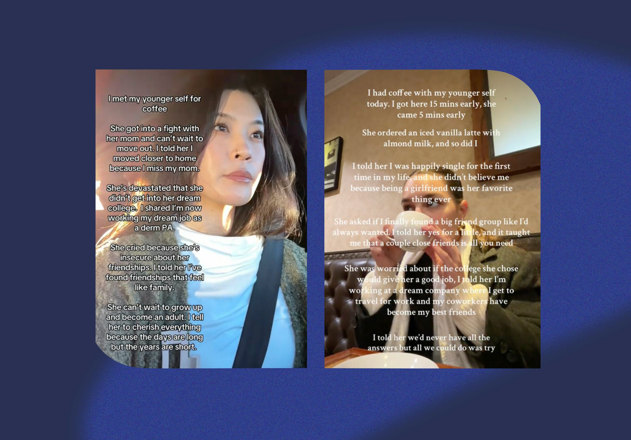 TikTok's "Meeting Your Younger Self For Coffee," Explained