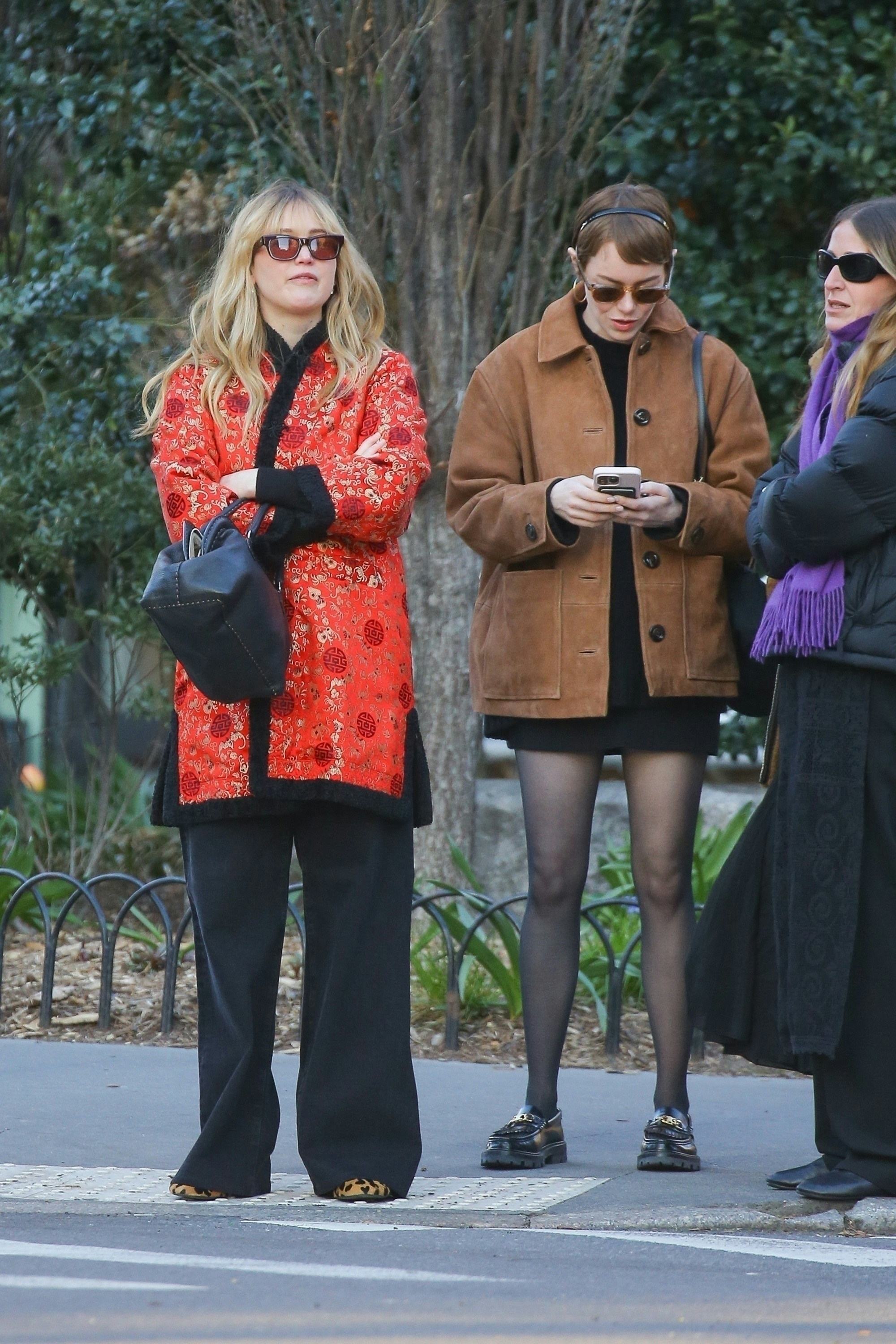Jennifer Lawrence & Emma Stone Go for a Power Walk in Two Different ...