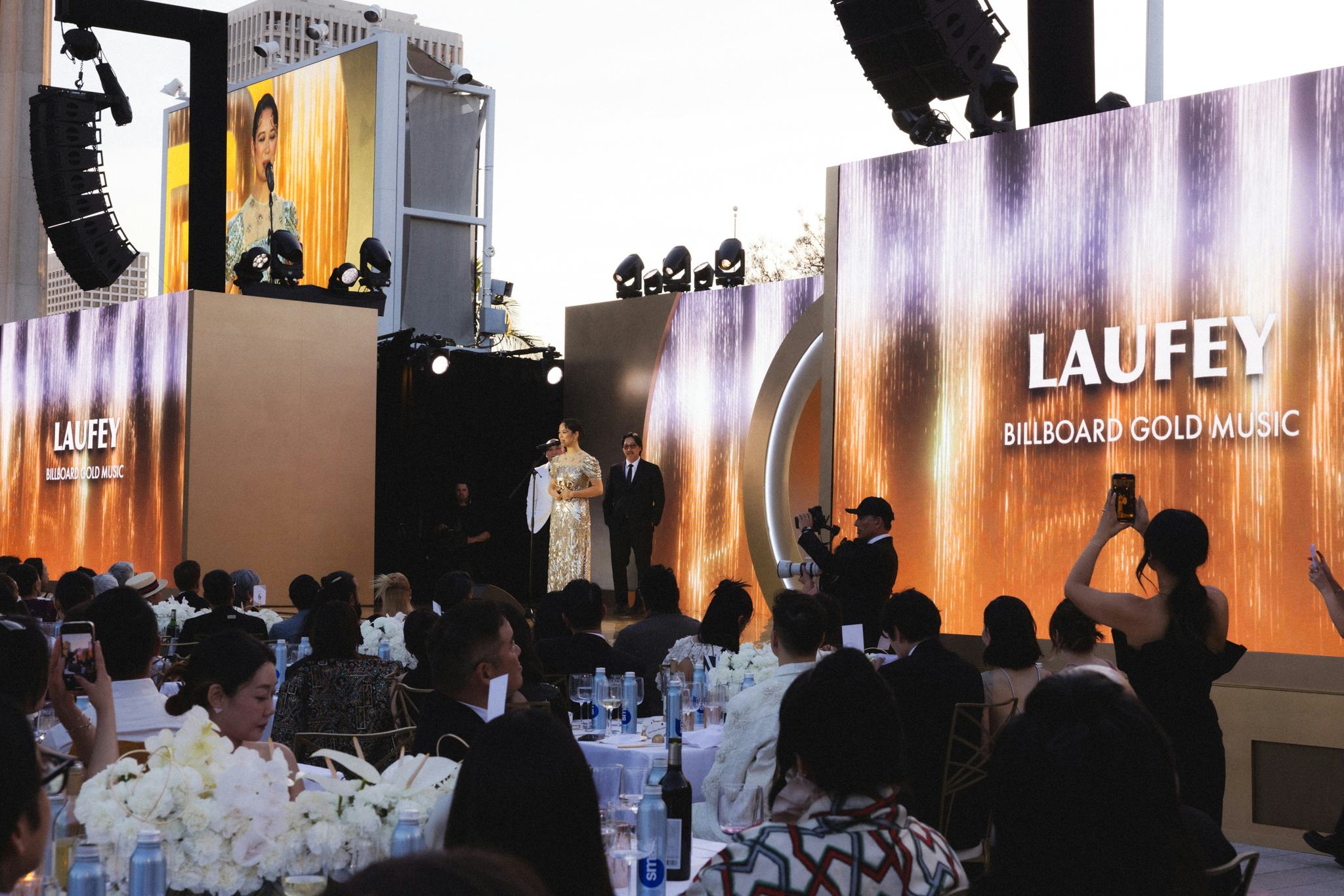 Laufey's 2025 Gold House Gala Diary: Pearls, Soft Glam & Pikachu