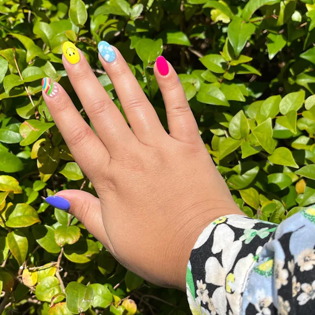 TikTok's "Dopamine Nail" Trend Will Boost Your Mood