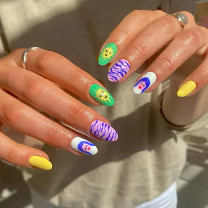 TikTok's "Dopamine Nail" Trend Will Boost Your Mood