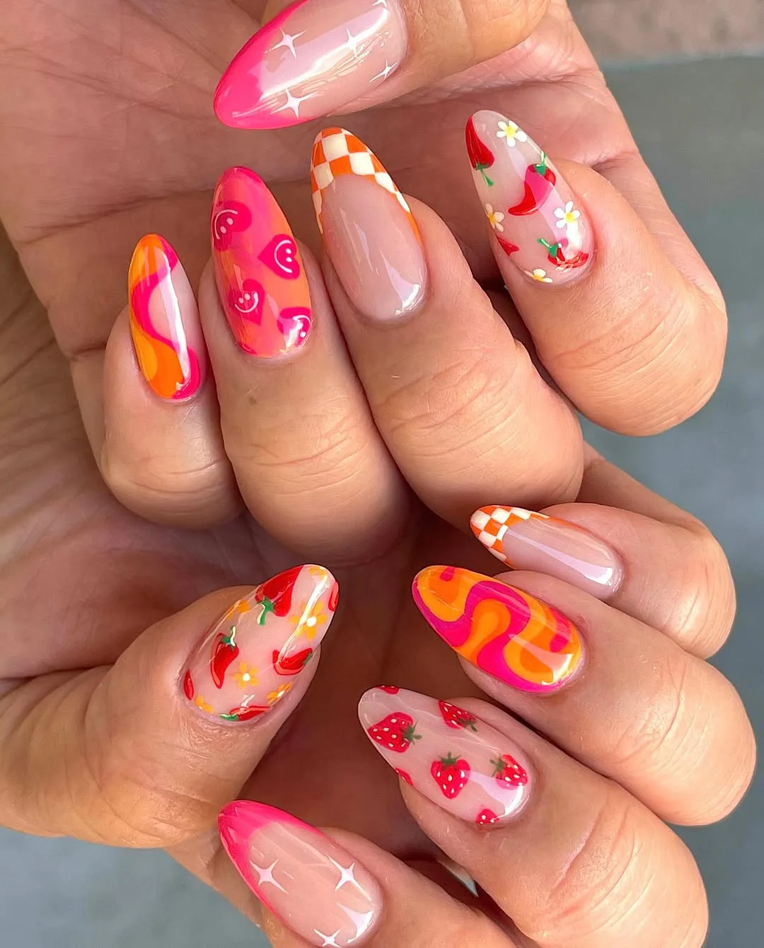 TikTok's "Dopamine Nail" Trend Will Boost Your Mood