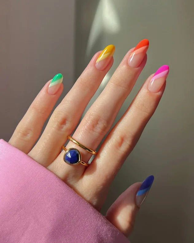 TikTok's "Dopamine Nail" Trend Will Boost Your Mood