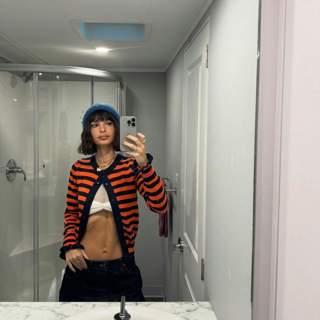 Emily Ratajkowski Debuts A Dramatic Bob And Bangs In 'Too Much'