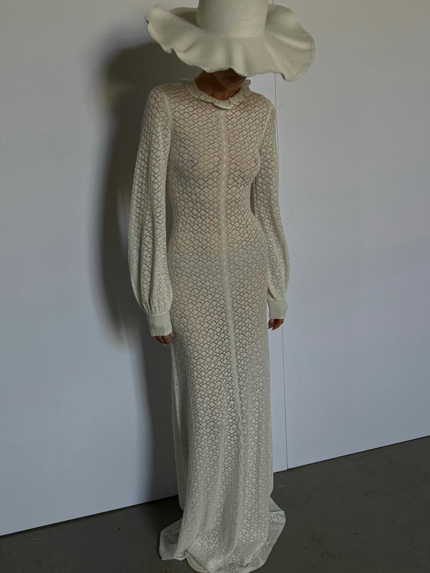 Elsa Hosk Freed The Nip In A Lace Dress, Cottagecore-Style