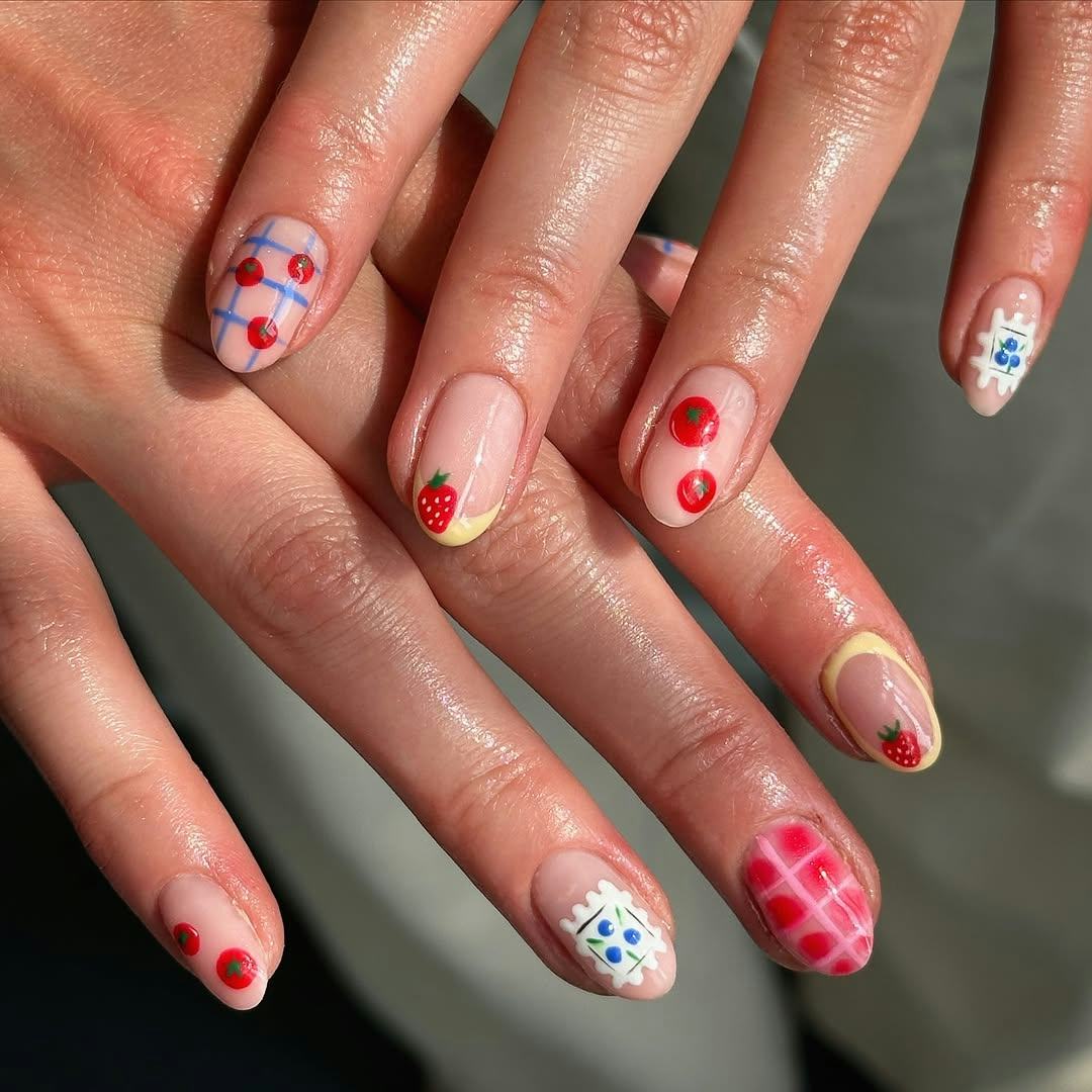 13 Picnic Nail Art Ideas That Are A Snack To Look At