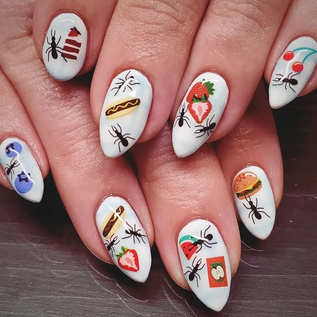 13 Picnic Nail Art Ideas That Are A Snack To Look At