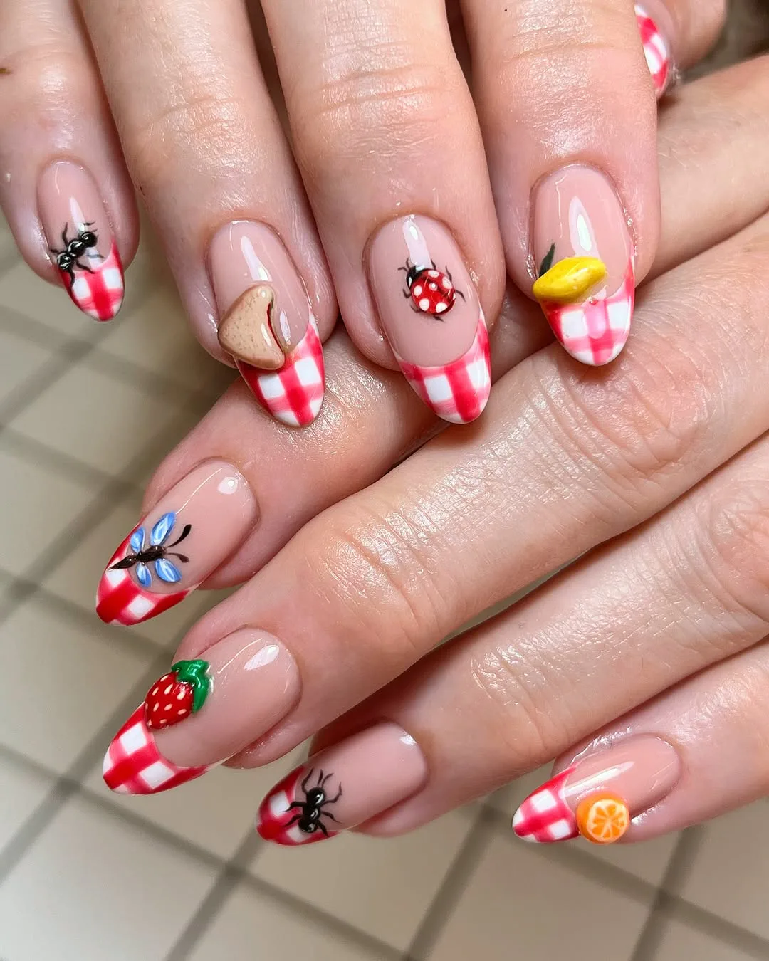 13 Picnic Nail Art Ideas That Are A Snack To Look At