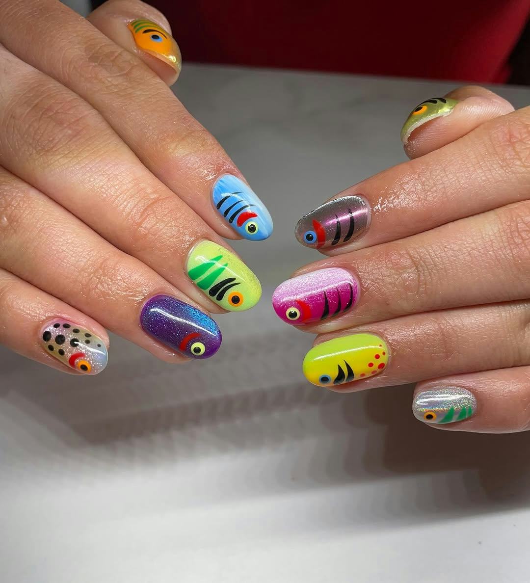 Fish Lure Nails Are Fall 2025's Quirkiest Mani Trend