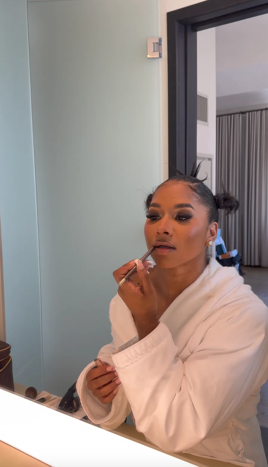 Jordan Chiles Gets Ready For Simkhai's NYFW Show