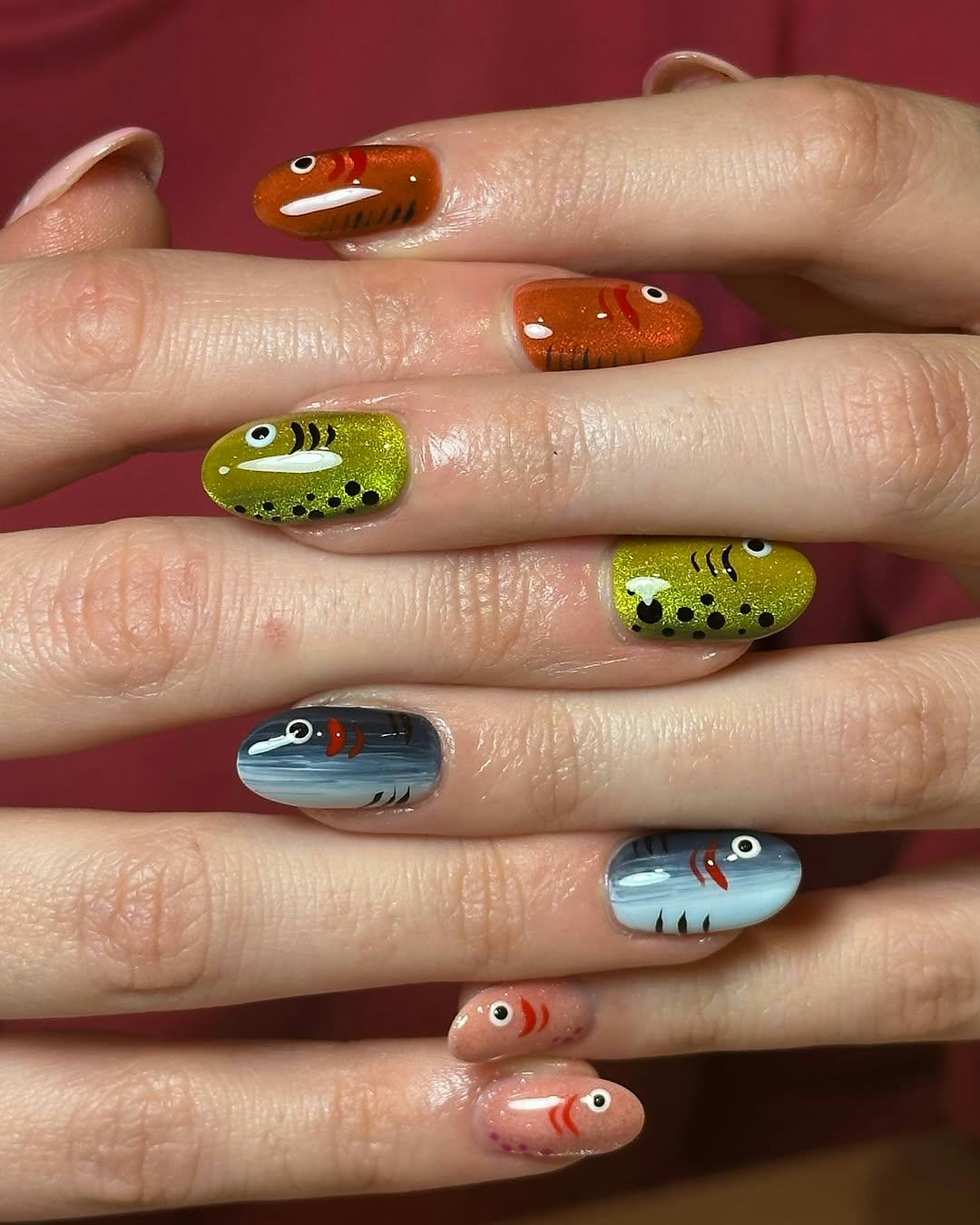 Fish Lure Nails Are Fall 2025's Quirkiest Mani Trend