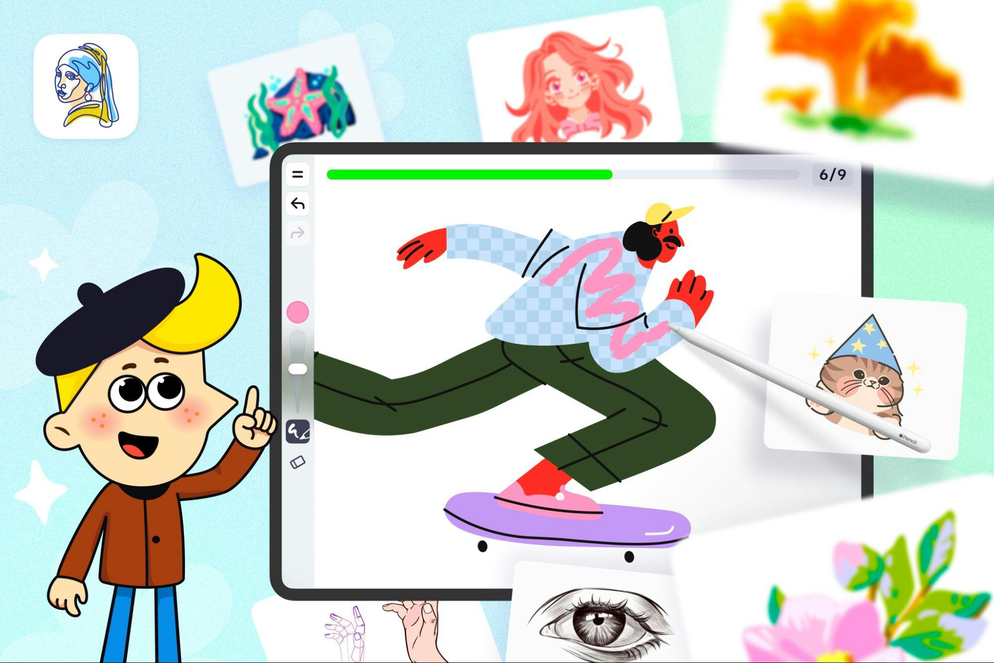 How 5-Minute Learn How To Draw ArtWorkout App Uses Micro-Learning To ...