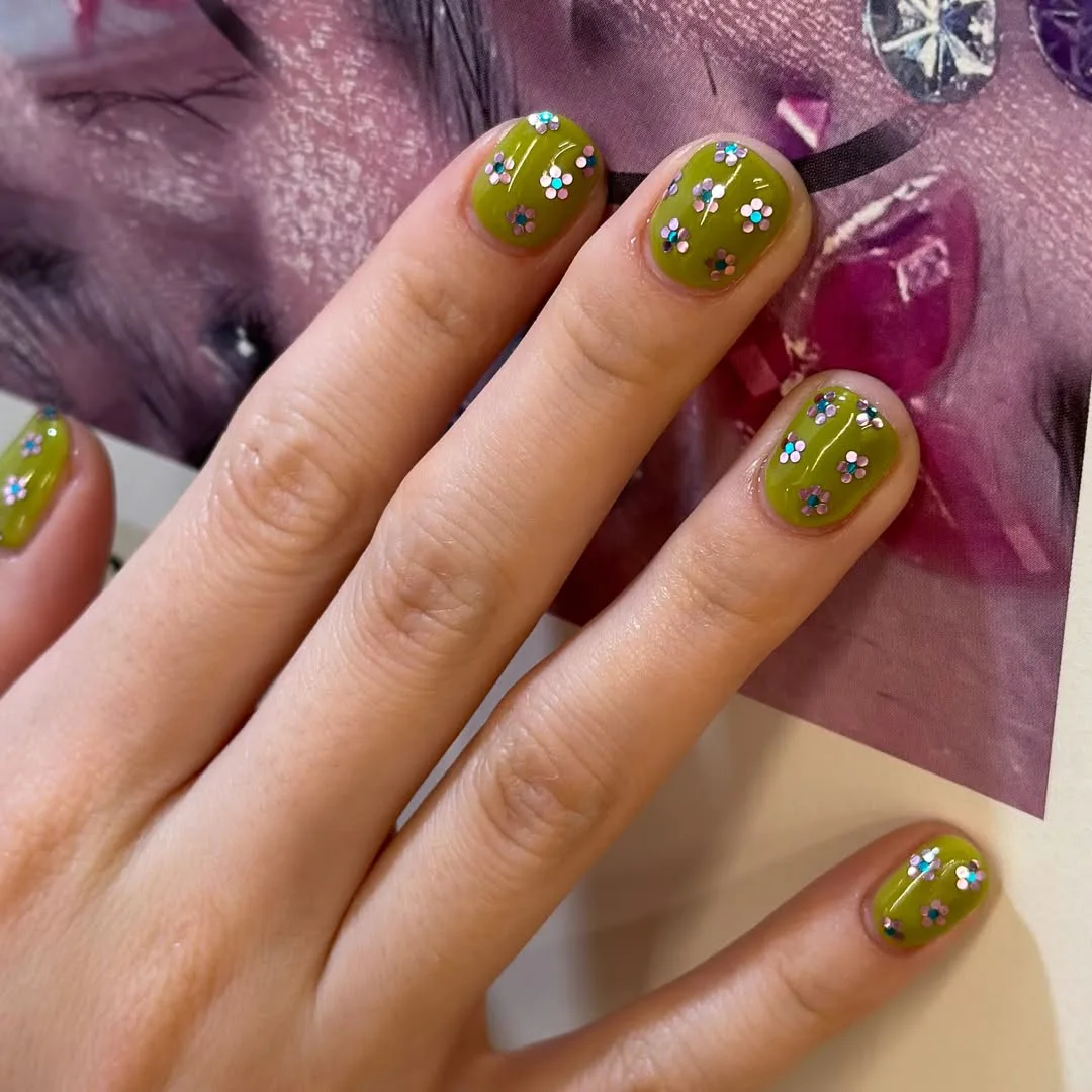 Sequin Nails Are The K-Beauty-Inspired Mani Trend Taking Over