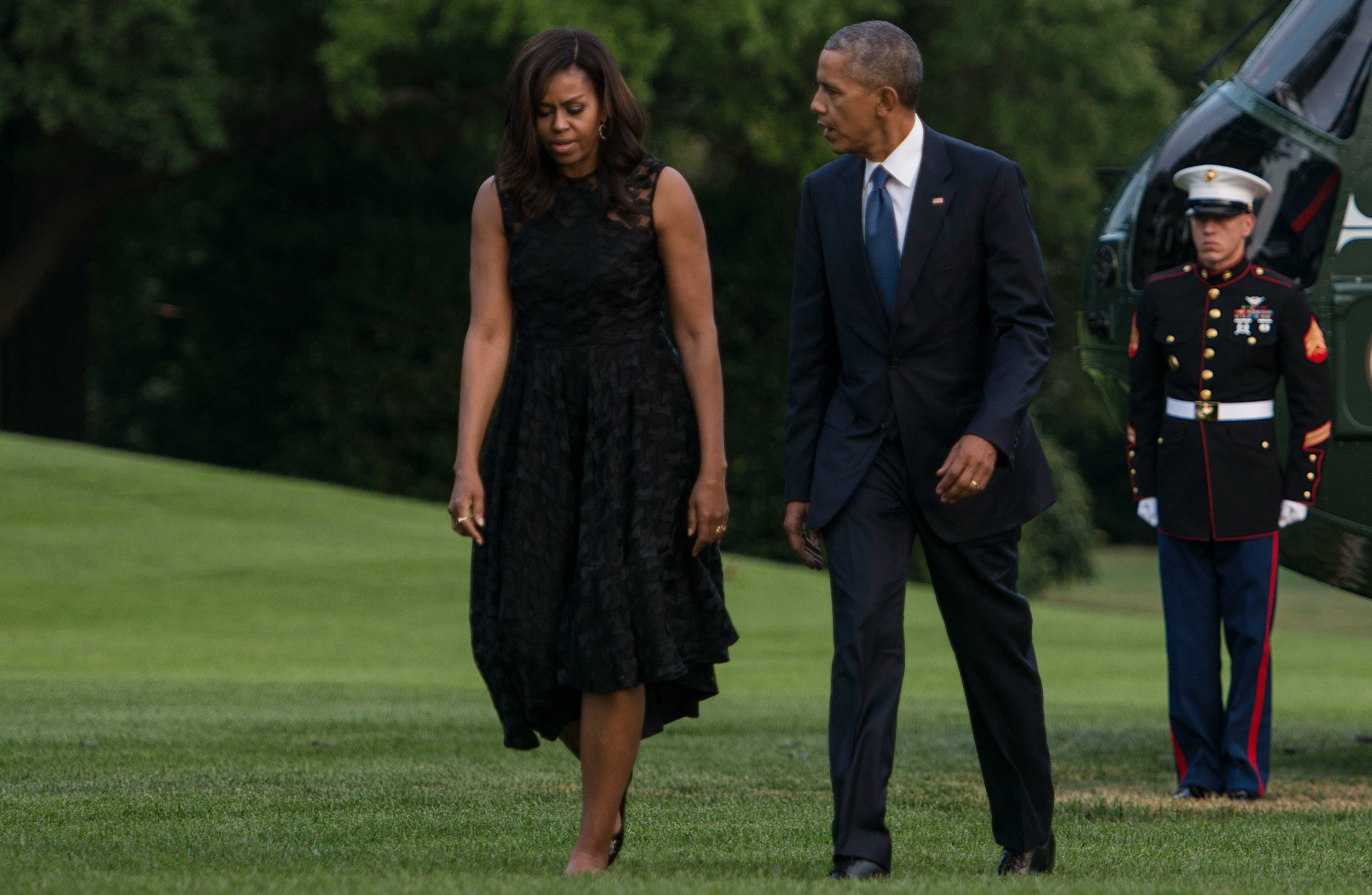 Michelle Obama Wore Sparkly Over-the-Knee Balenciaga Boots to Hang Out ...