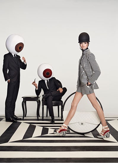 Op Art-inspired, graphic fashion trends