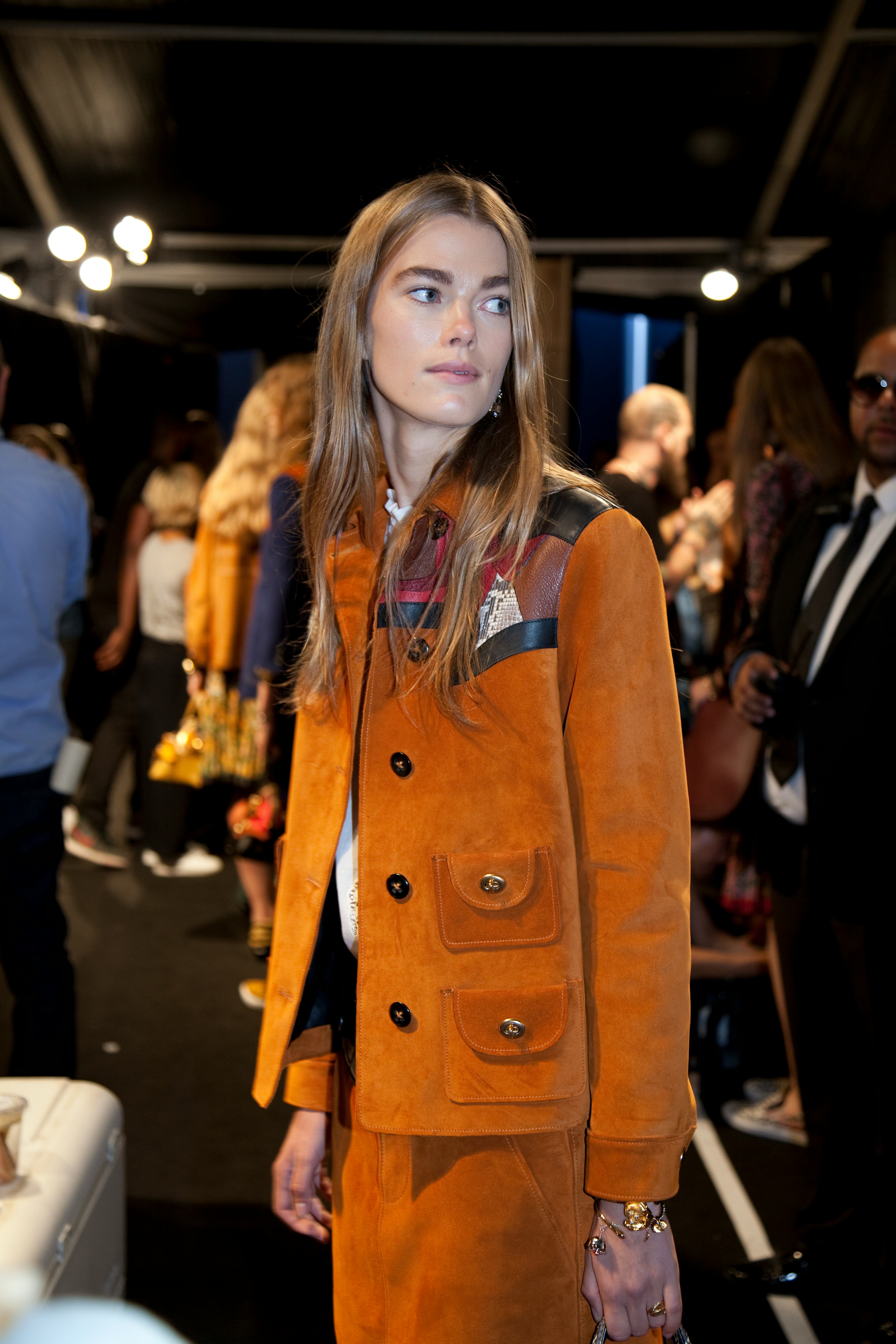 Backstage at Coach Spring 2016
