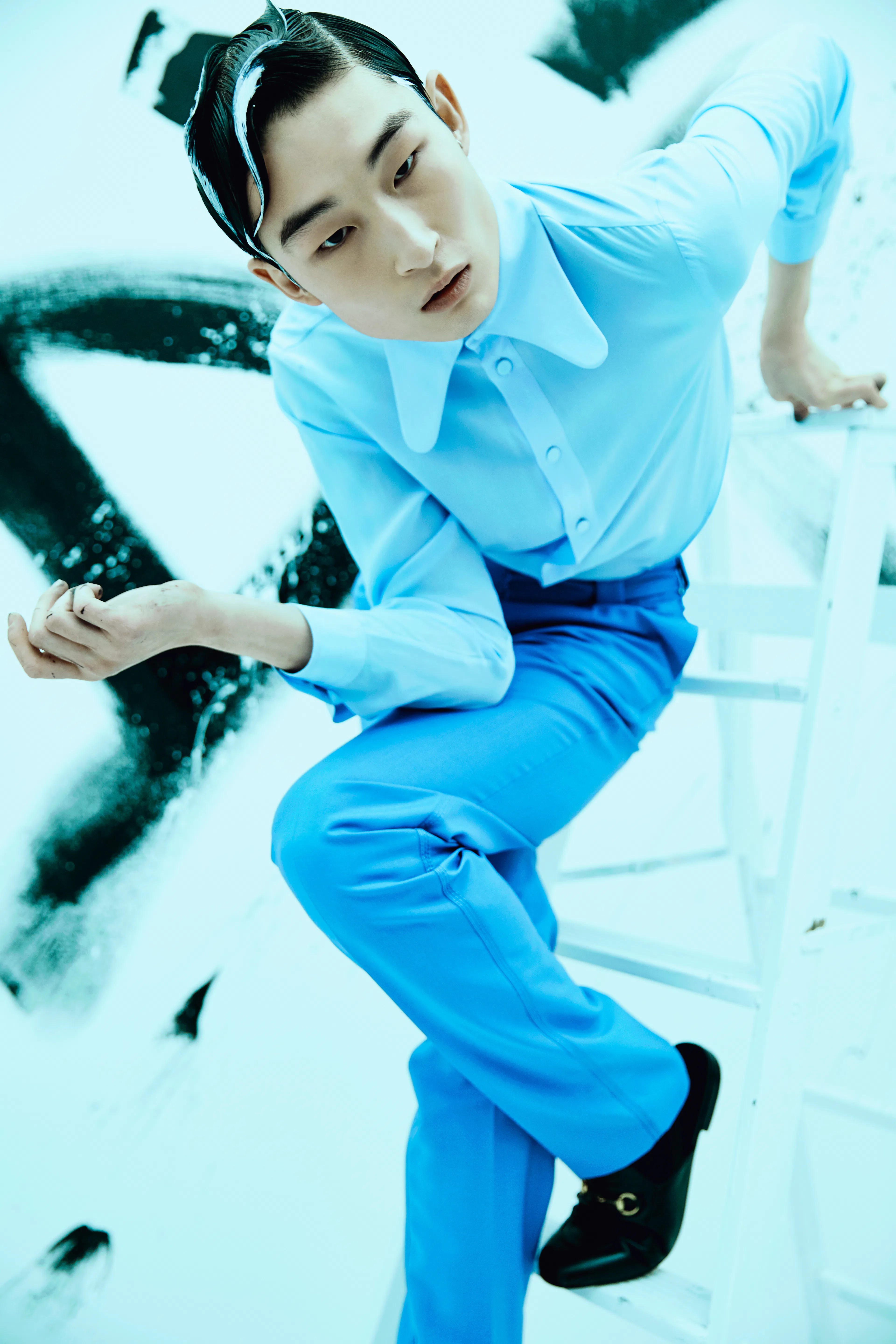 British-Korean Model Sang Woo Kim Shows His Artistic Side