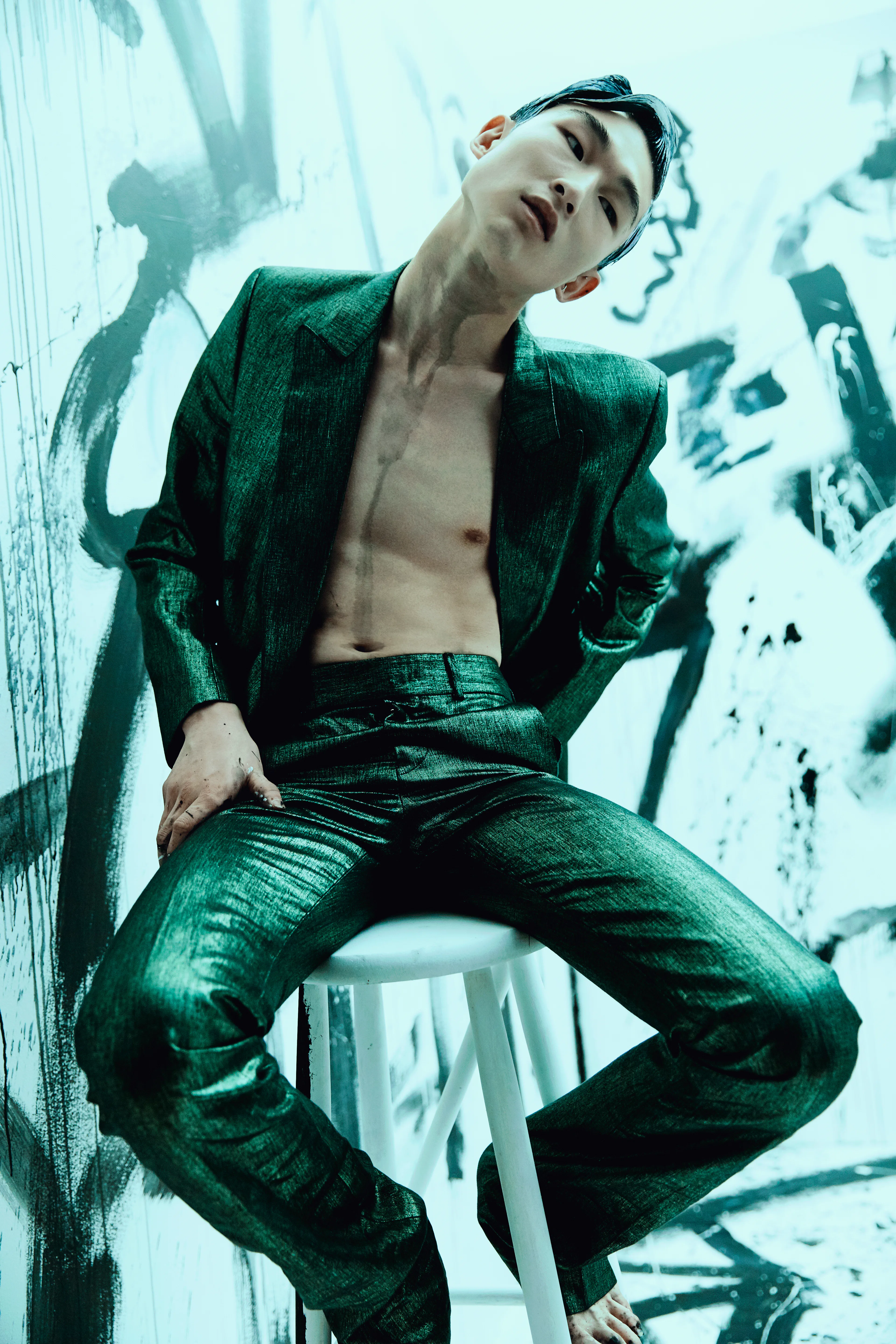 British-Korean Model Sang Woo Kim Shows His Artistic Side