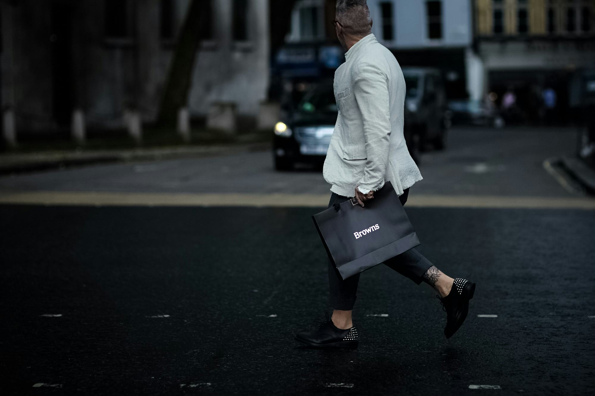 London Collections Men Day 2 Street Style Embraces Monochrome