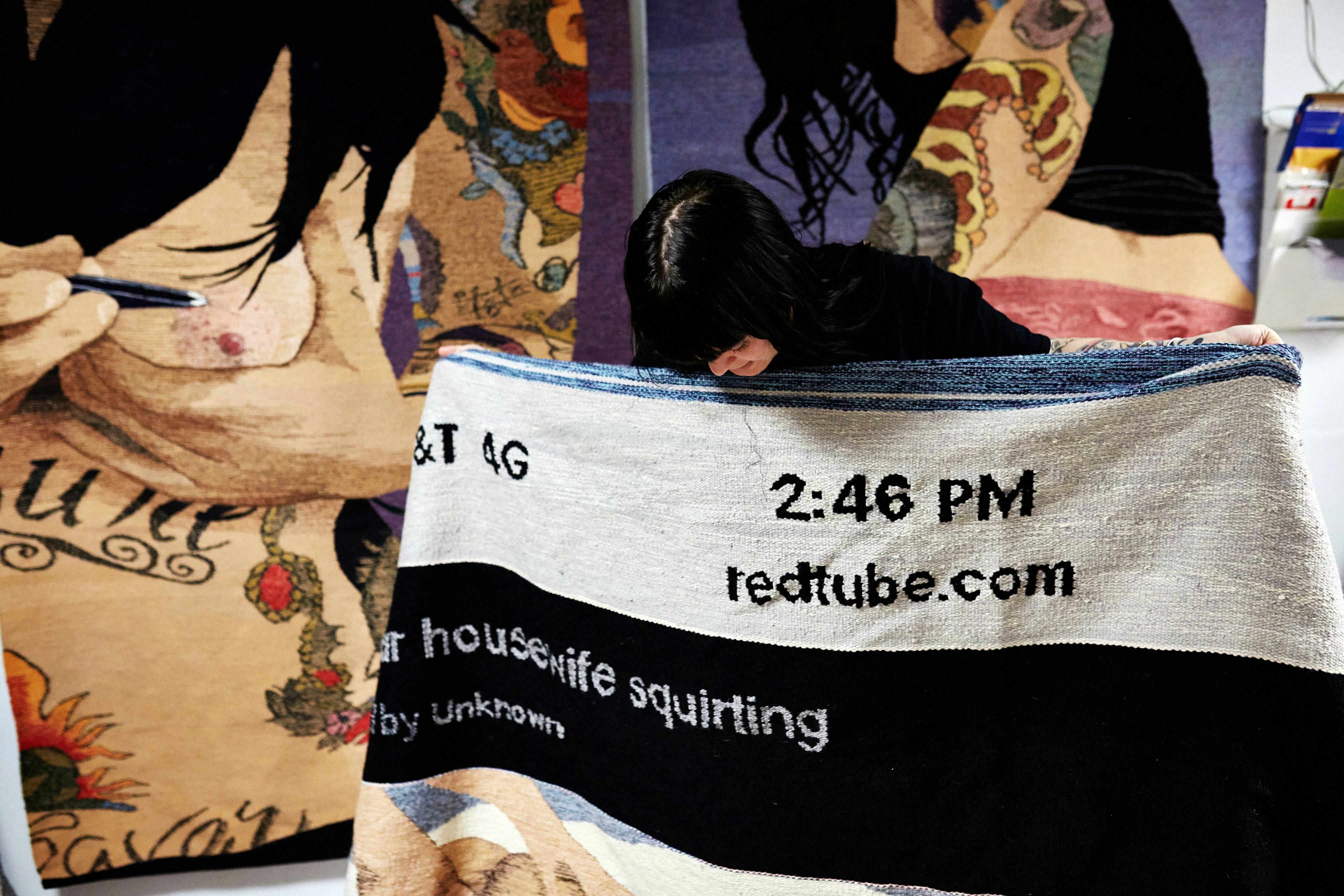 Meet Erin M. Riley, the Artist Turning Sexts into Epic Tapestries